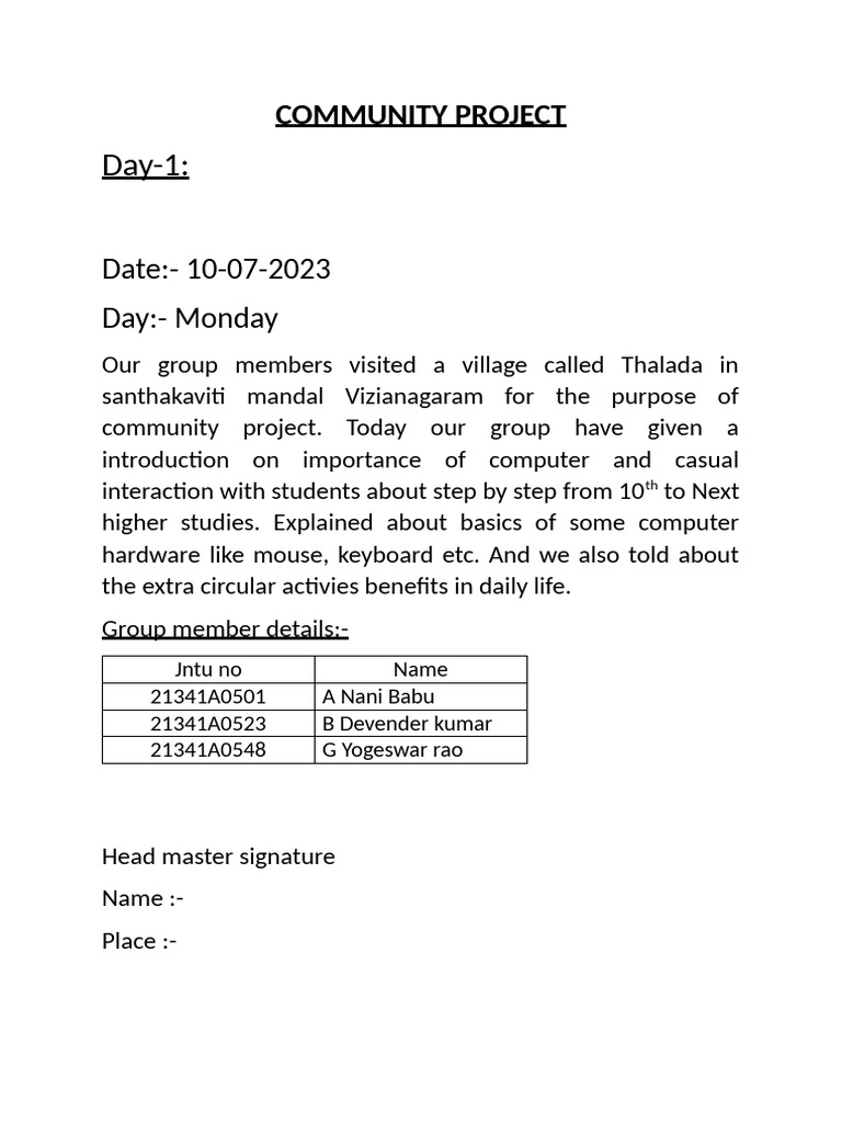 Community Project Document | PDF | Computing