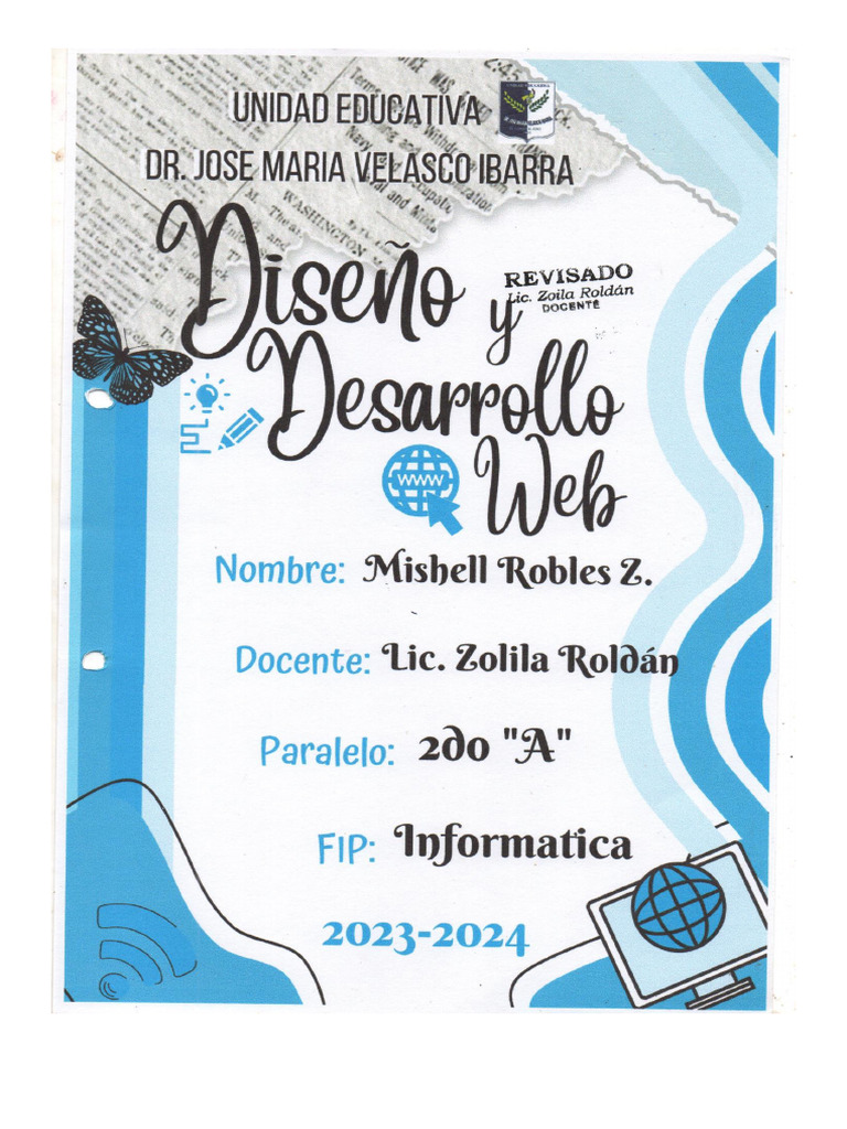 Diseño y Desarrolloweb Mishell Robles | PDF