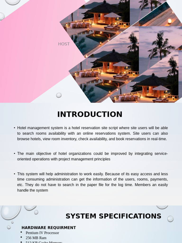 Hotel Management PPT Final | PDF | World Wide Web | Internet & Web