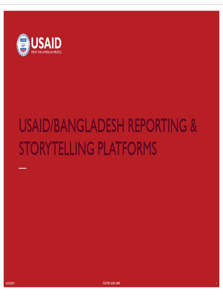 USAID Bangladesh Reporting & Storytelling Platforms - June2020 | PDF