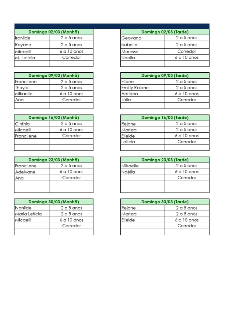 Escala Efraim Kids | PDF