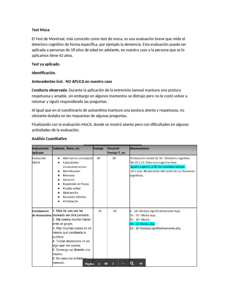 Test Moca | PDF