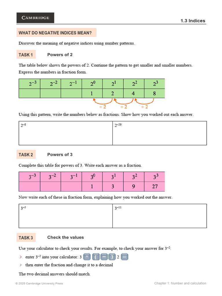 Understanding Negative Indices | PDF | Numbers | Algebra