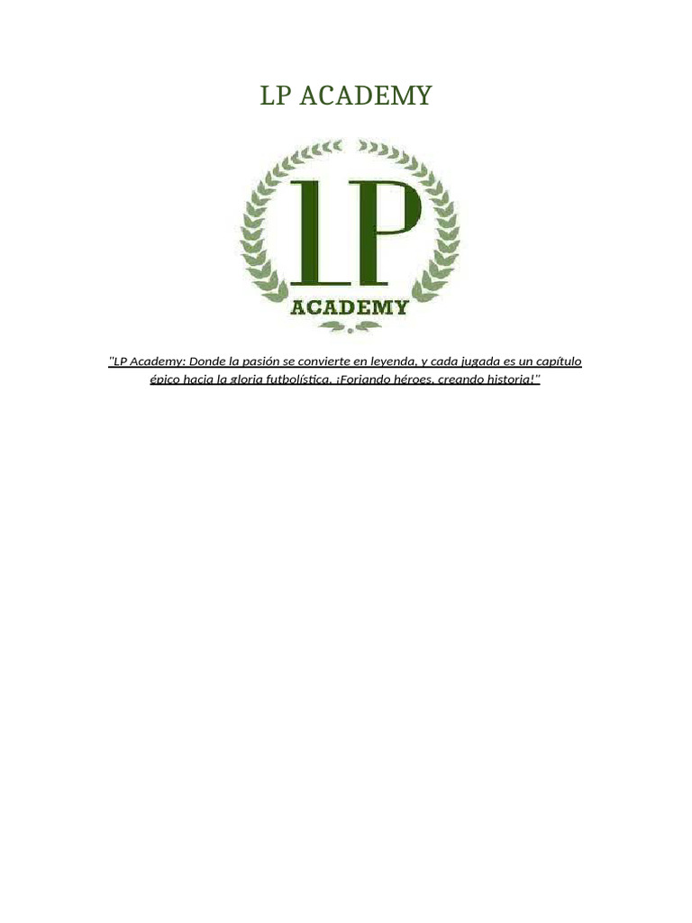 LP Academy | PDF | Marketing | Business