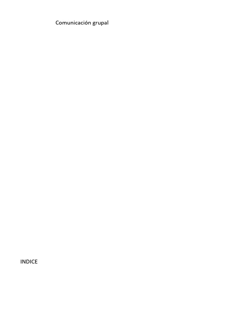 Comunicación Grupal | PDF