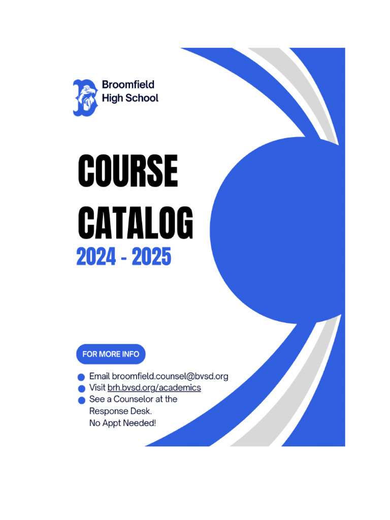 24-25 BRHS Course Catalog | PDF | Algebra | Chemistry