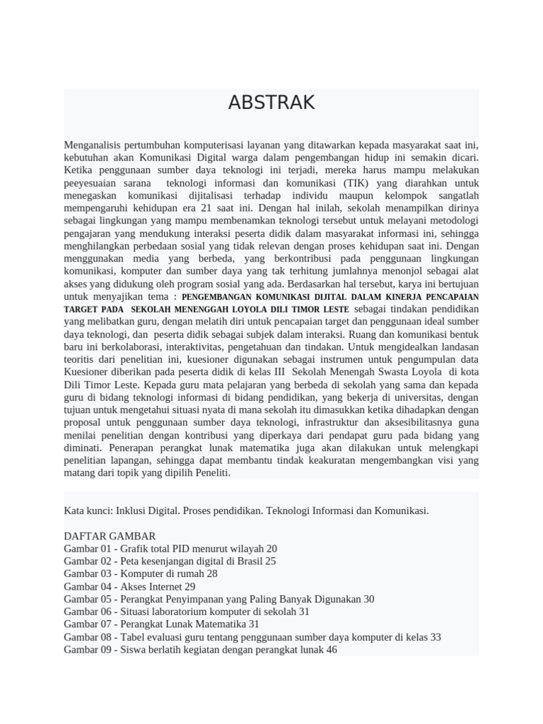 Alexandra de Araujo Tilman, Manuela Monteiro Conceicao Sekolah Sebagai Ruang Inklusi Digital | PDF