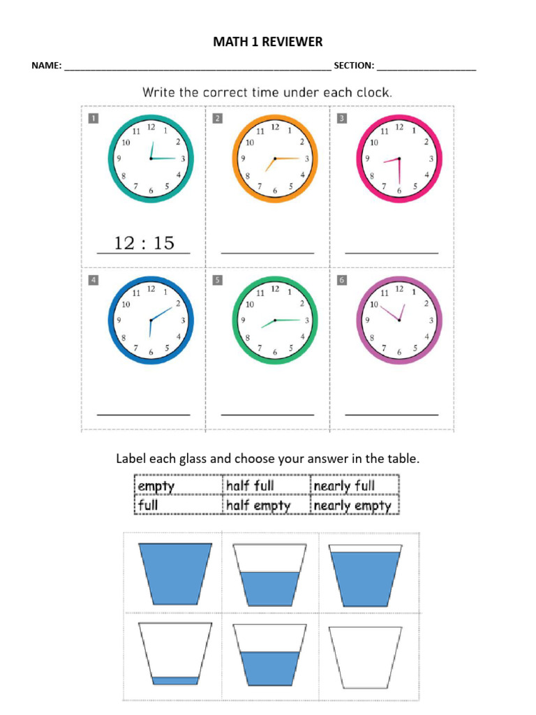 Math 1 Reviewer | PDF