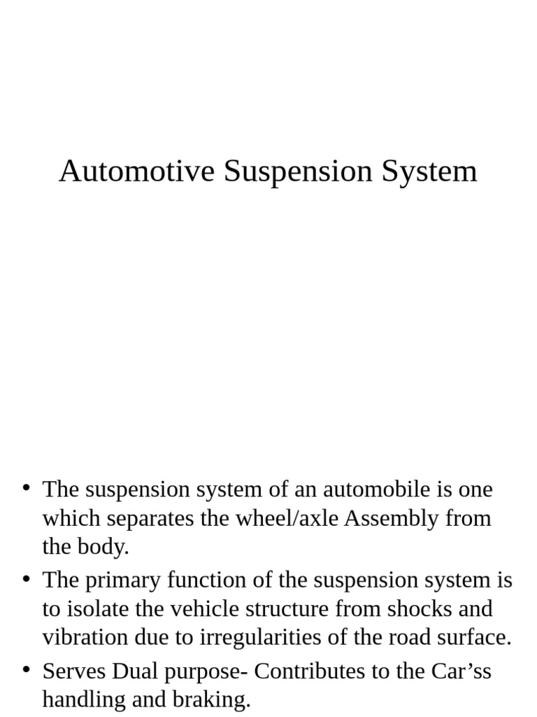Module 5 Suspension System | PDF | Motor Vehicle | Vehicle Parts