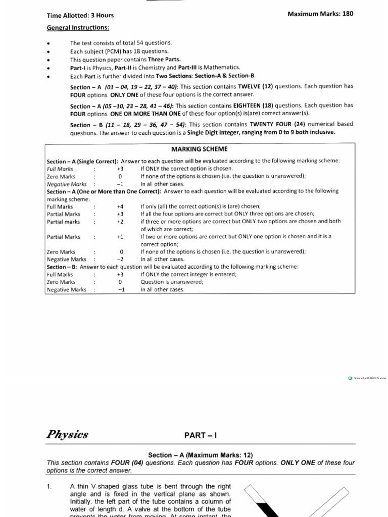 Jee Advanced Paper4 | PDF