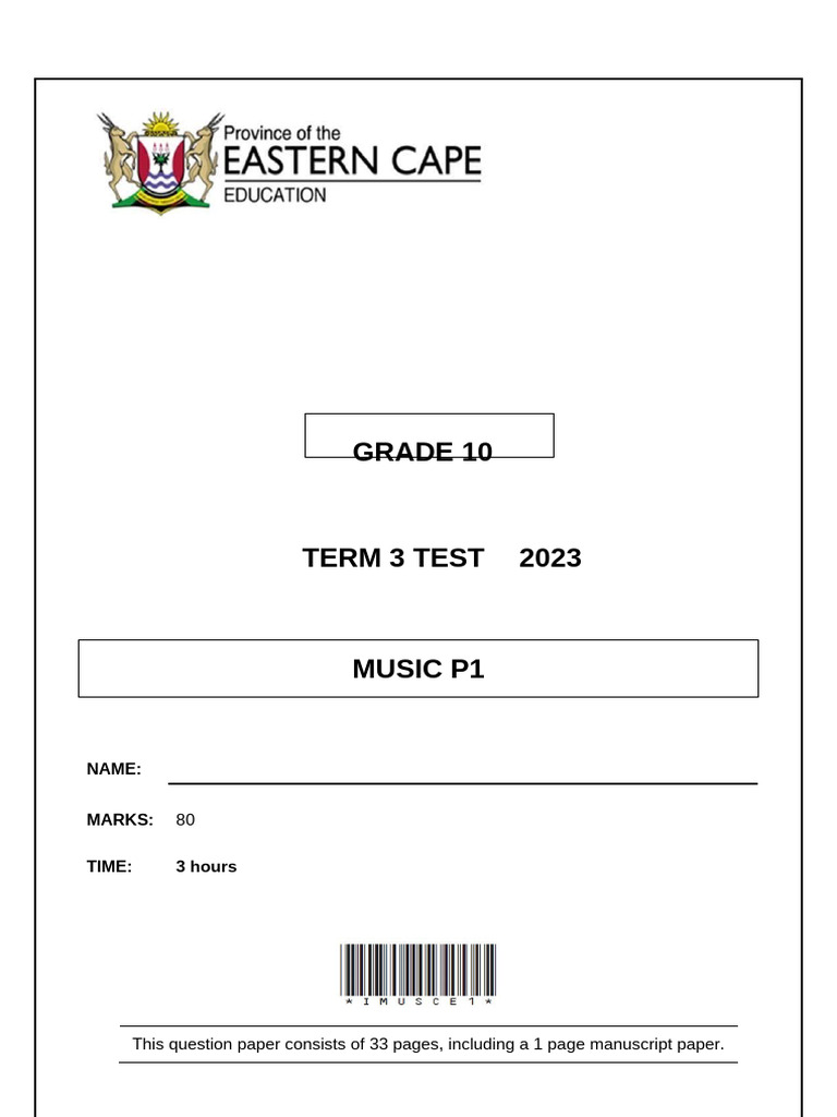 Music Grade 9 | PDF