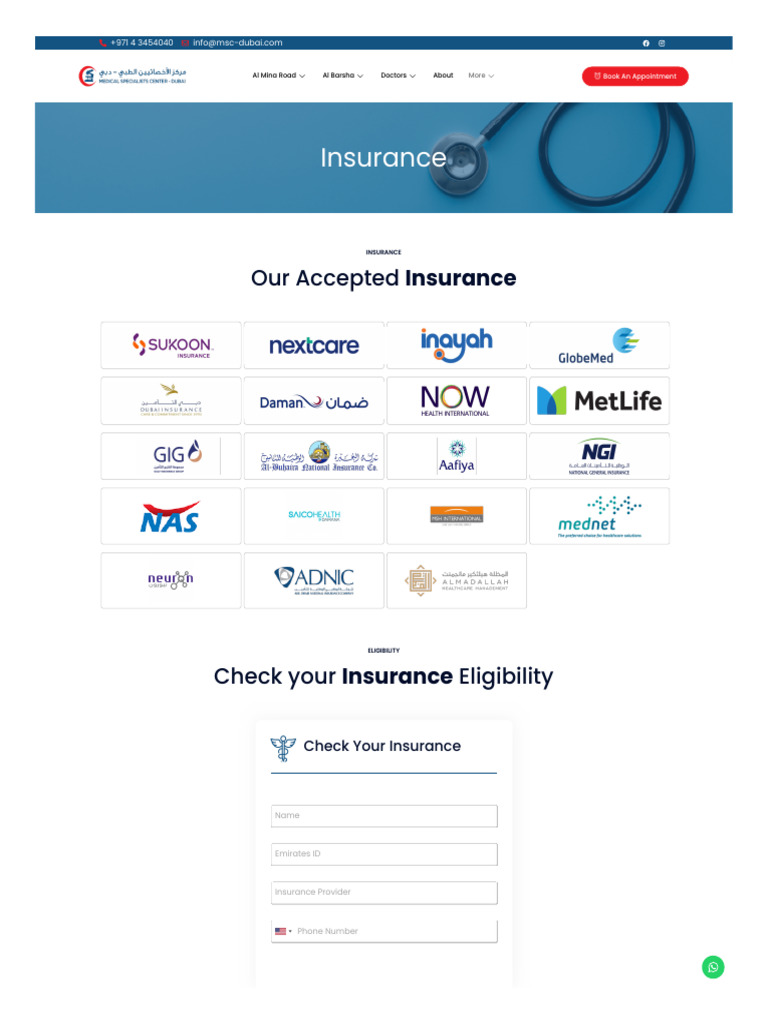 Accepted Insurance at MSC Dubai | PDF | Dubai | United Arab Emirates