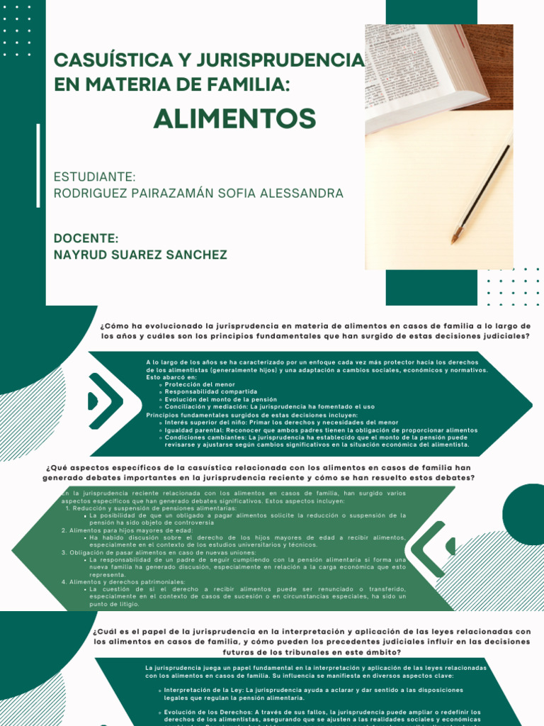 Sesion 2 - Casuística y Jurisprudencia en Materia de Familia Alimentos | PDF | Caso de ley ...