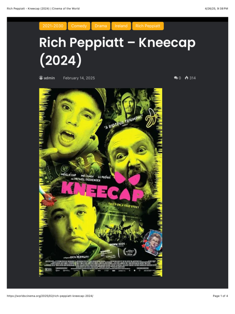 Rich Peppiatt's Kneecap (2024) Overview | PDF | Ireland | Belfast