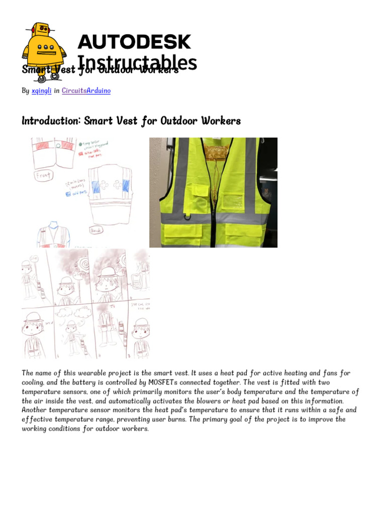 Smart Vest For Outdoor Workers - 6 Steps (With Pictures ...