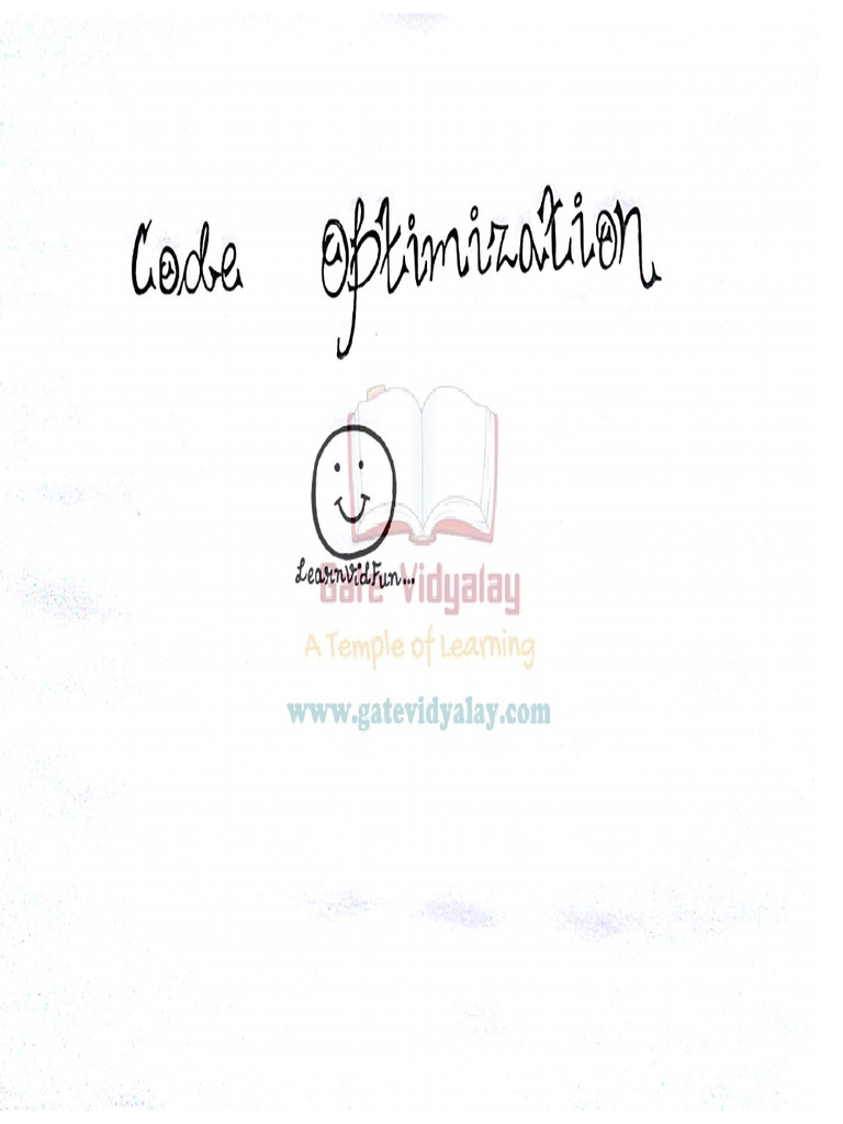 Lecture 13.1 - Code Optimization | PDF