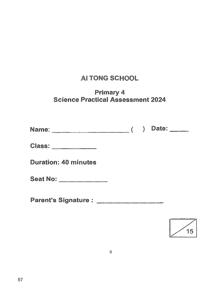 P4_Science_WA1_2024_AiTong_Exam_Papers | PDF
