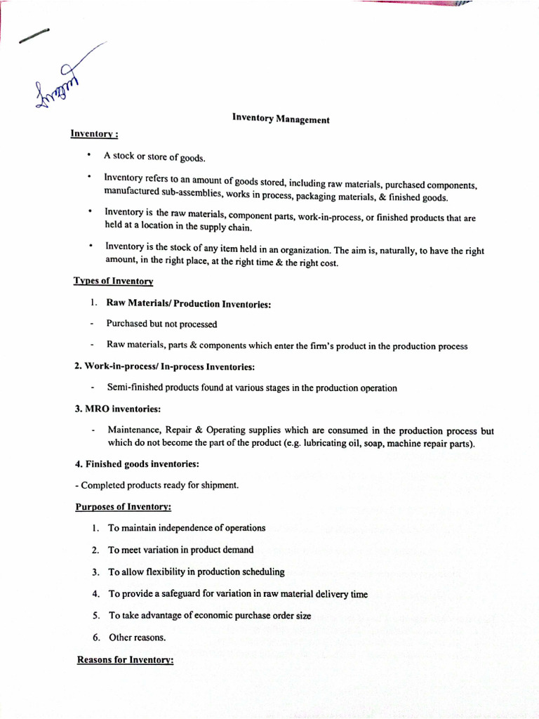 Am-Ll Inventory Management | PDF