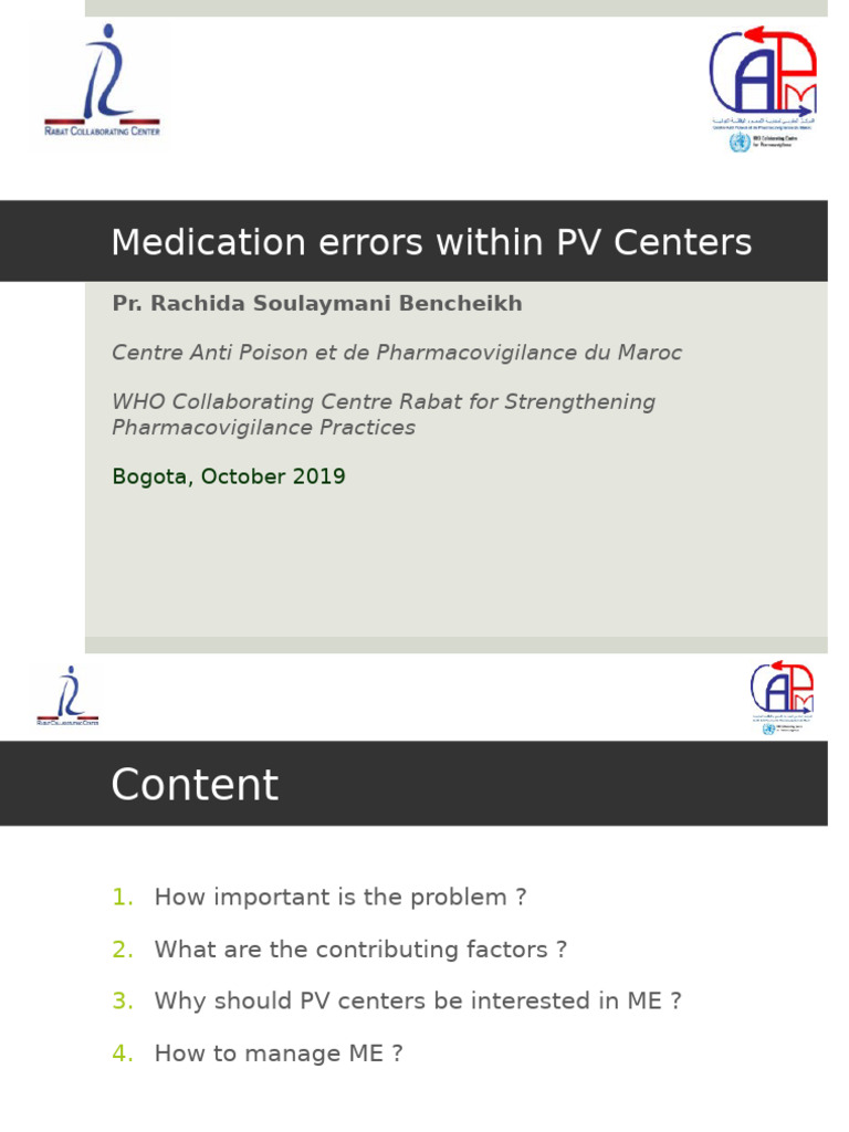 Bogota Medication Errors Within PV Centres | PDF | Pharmacovigilance ...