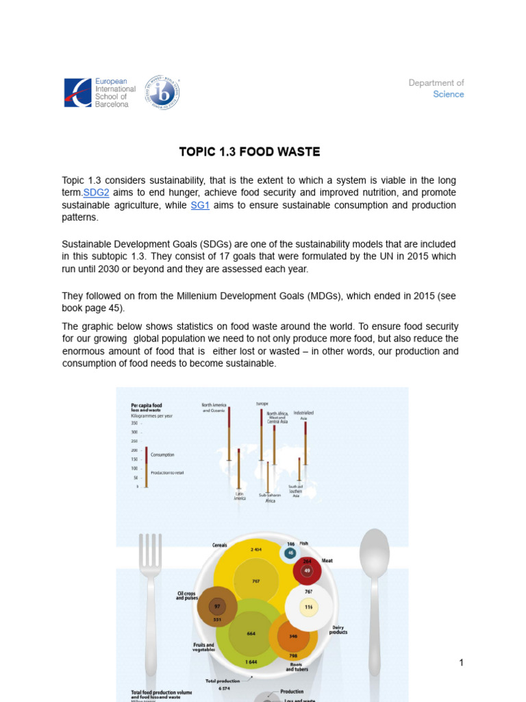 Pablo Caro - TOPIC 1.3 FOOD WASTE ACTIVITY | PDF | Food Security ...
