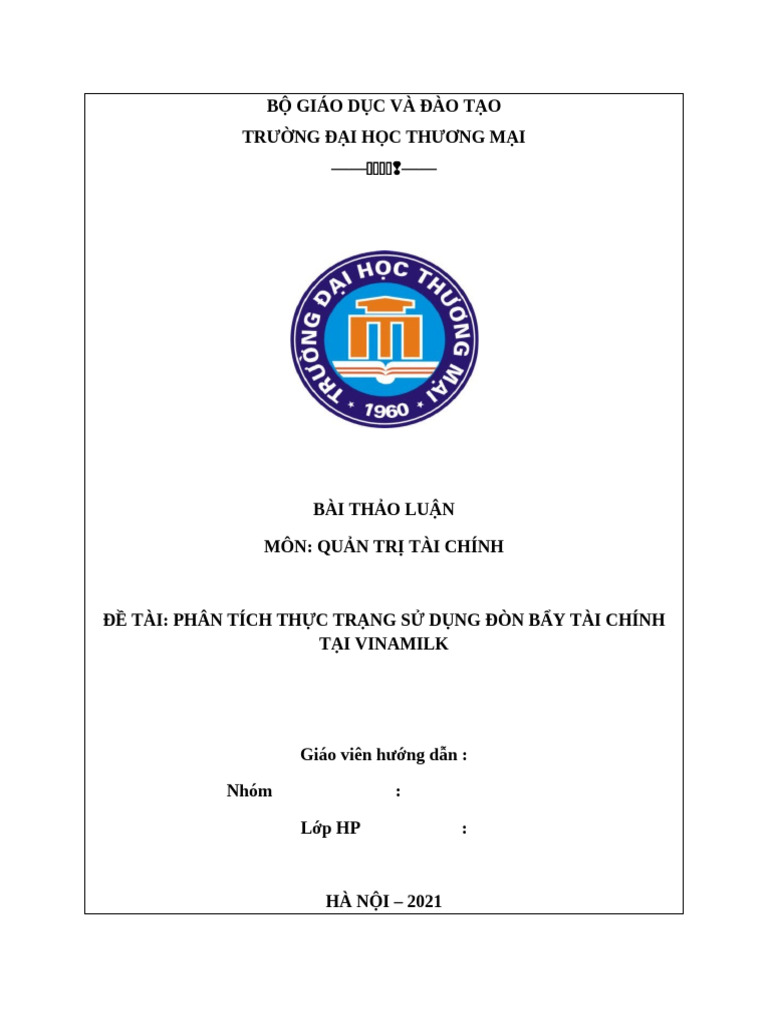 (123doc) Phan Tich Thuc Trang Su Dung Don Bay Tai Chinh Tai Vinamilk | PDF