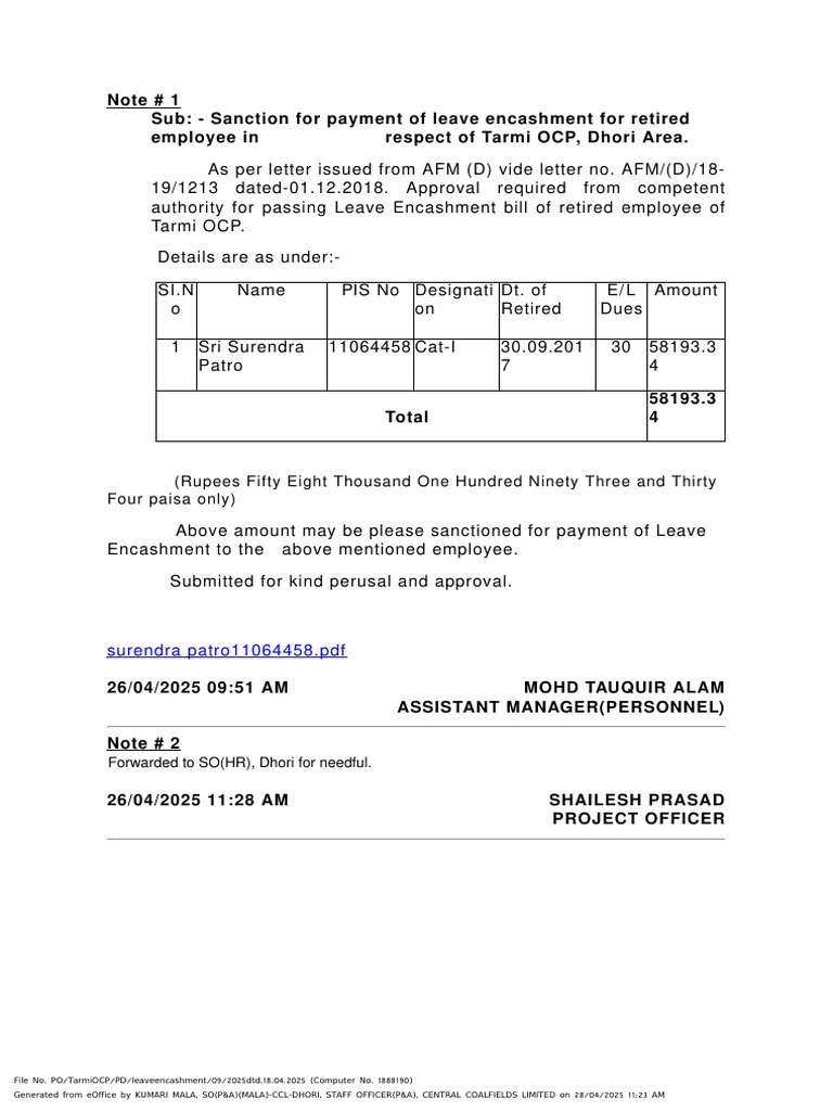 Surendra Patro11064458.pdf: (Rupees Fifty Eight Thousand One Hundred ...