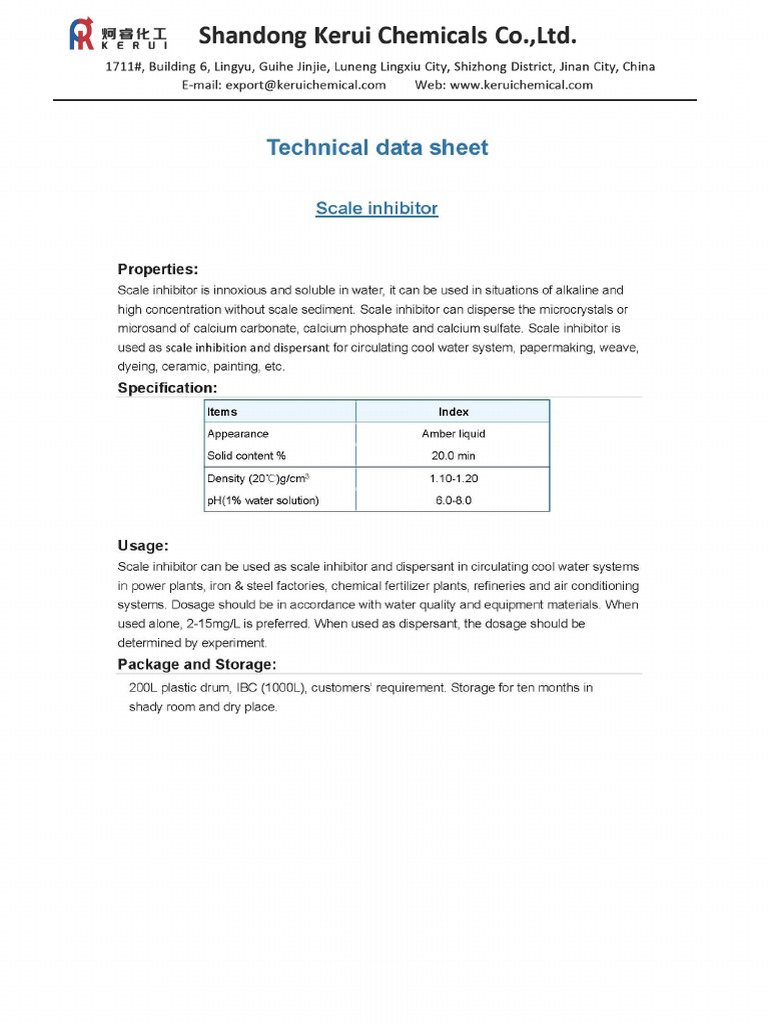 TDS Scale | PDF