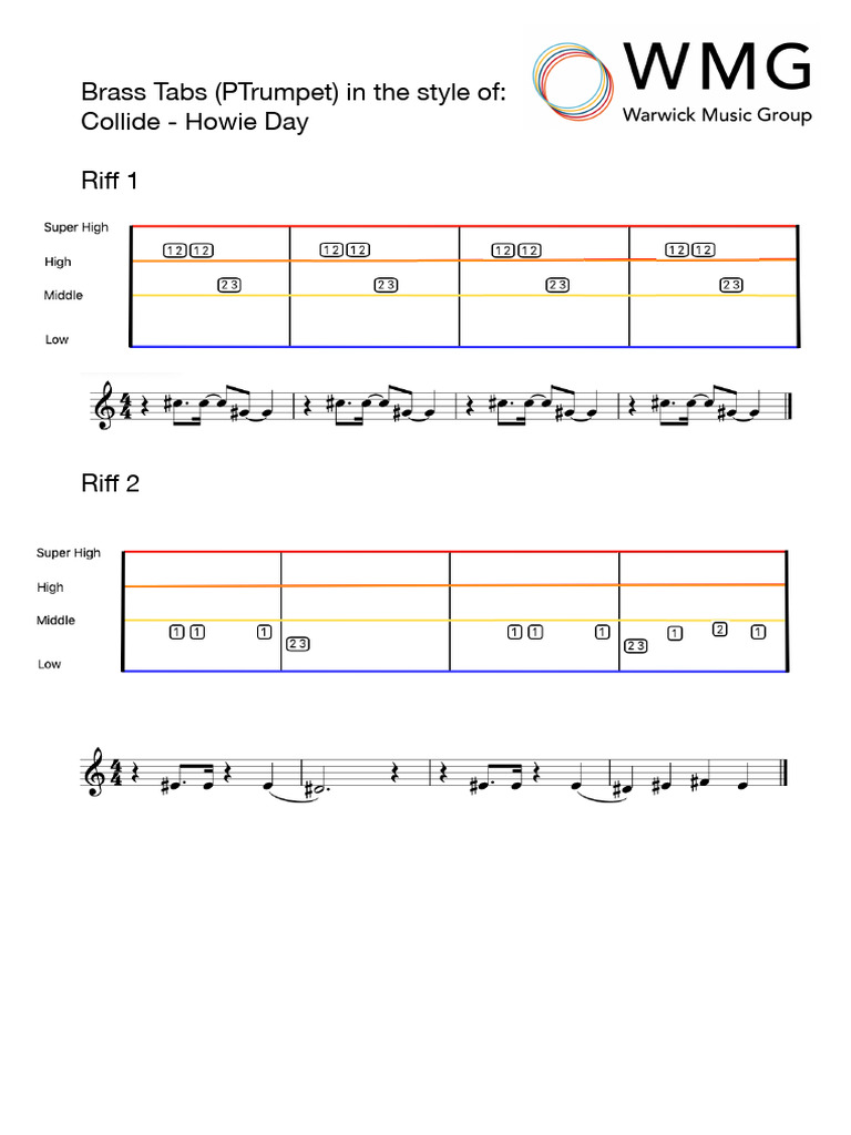 Collide Trumpet Tab | PDF