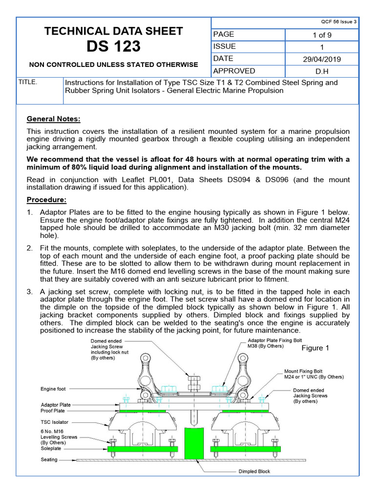 Installation Instruction - DS123 - 1 | PDF | Propeller | Screw