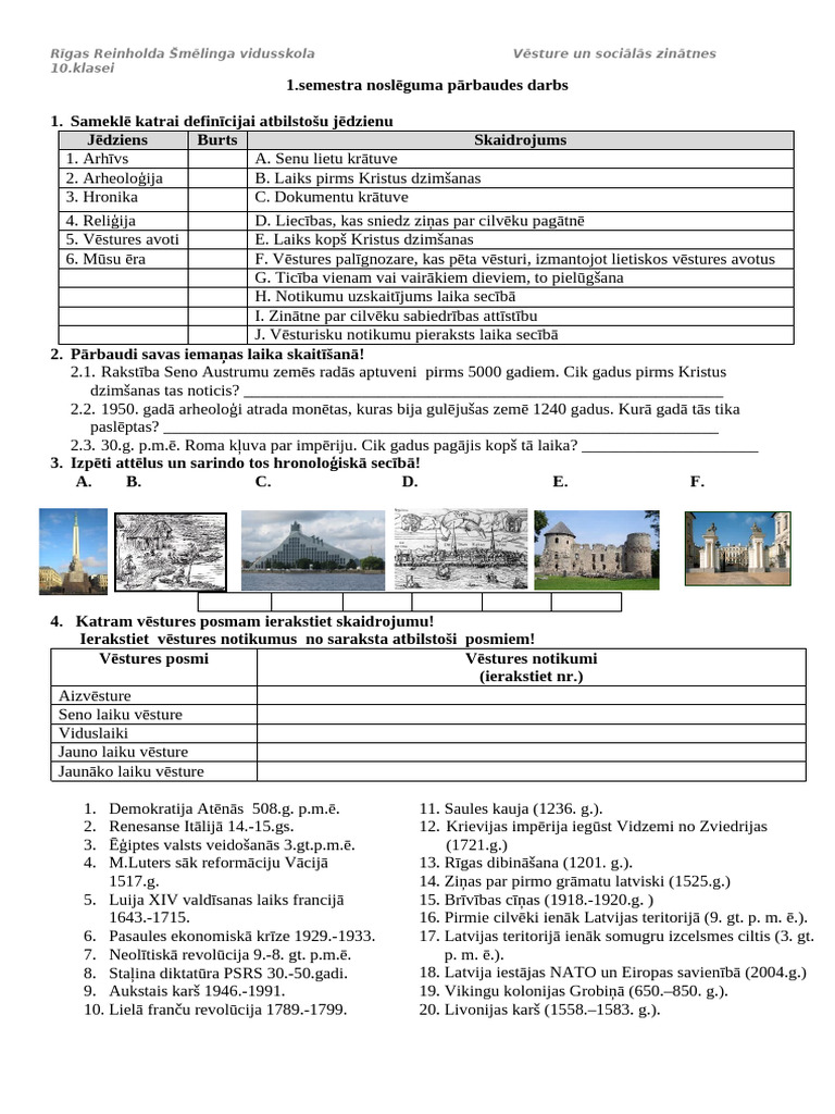 10 - VSZ 1 Sem Pēcpārbaudes Darbs | PDF