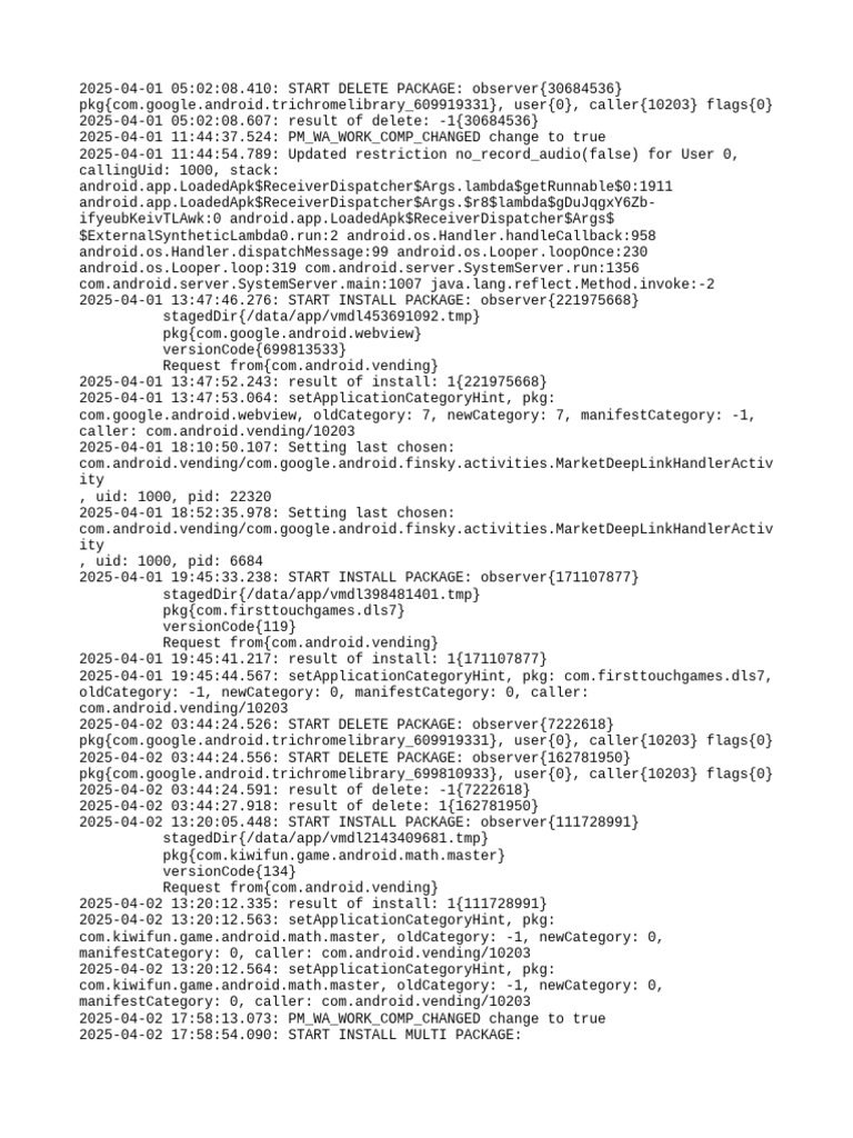 PM Debug Info | PDF | Android (Operating System) | Cloud Clients