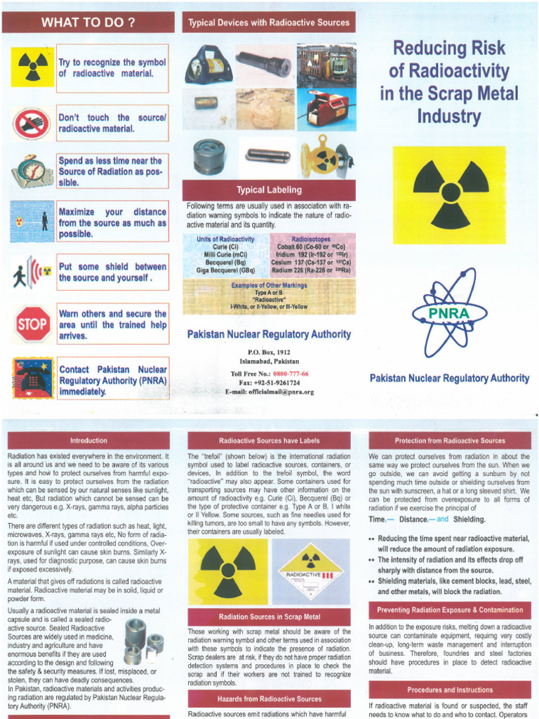 Reducing Risk of Radioactivity in The Scrap Metal Industry 1 | PDF