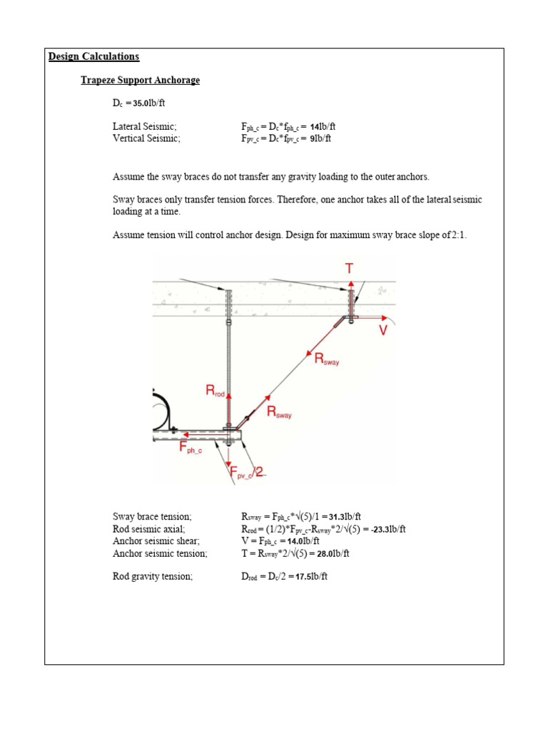 Kaiser Hospital Downey 9313 Trapeze Structural Calculations 06-06-22 | PDF
