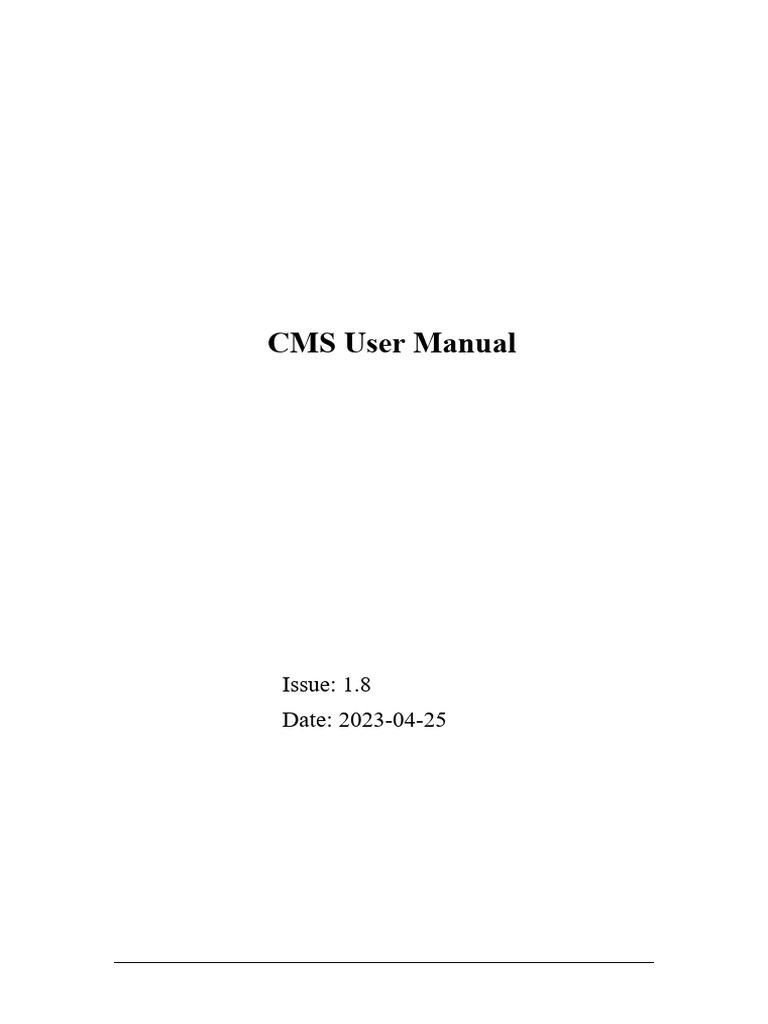 CMS User Manual v1.8 Overview | PDF | Server (Computing) | Microsoft ...