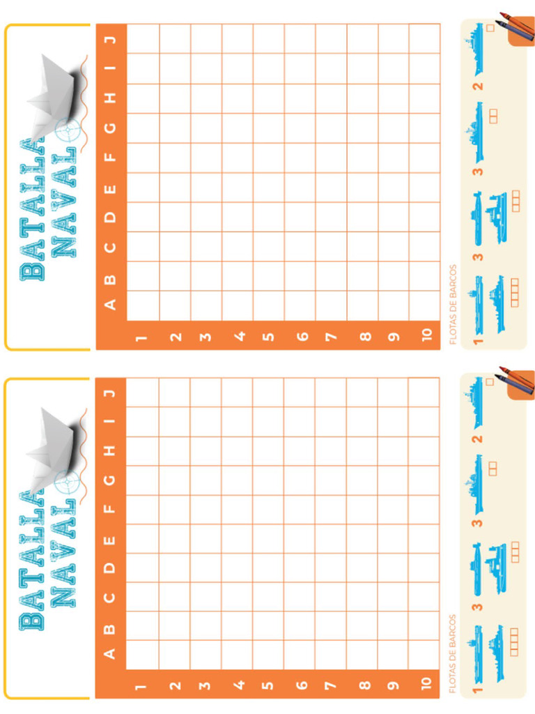 Juego Batalla Naval Tableros | PDF