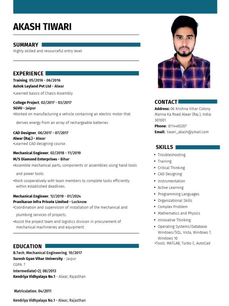 Akash - Tiwari - Resume - PDF Canva | PDF