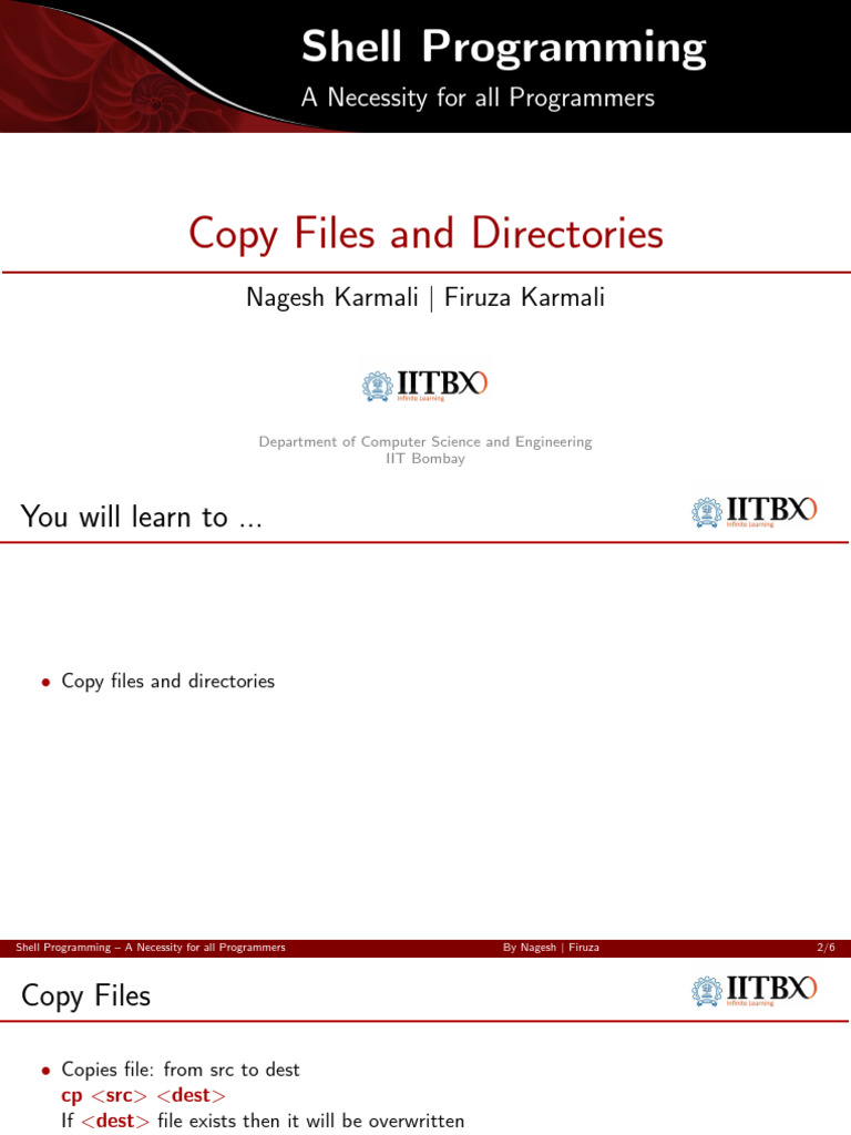 Session5B Copy Files Directories | PDF