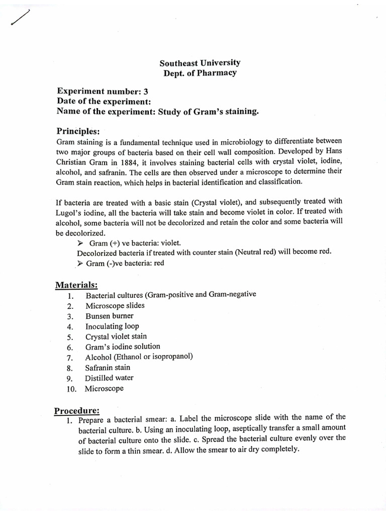 Microbiology Sessional 3exp | PDF