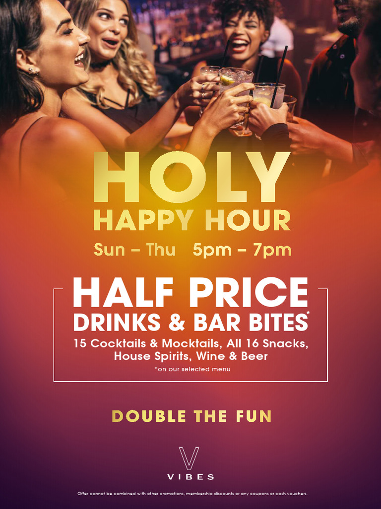 Half Price Drinks & Bar Bites Offer | PDF | Hamburgers | Cocktails