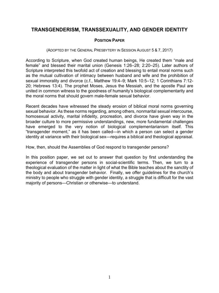 PP - Transgender Transsexuality Gender Identity | PDF | Transgender ...