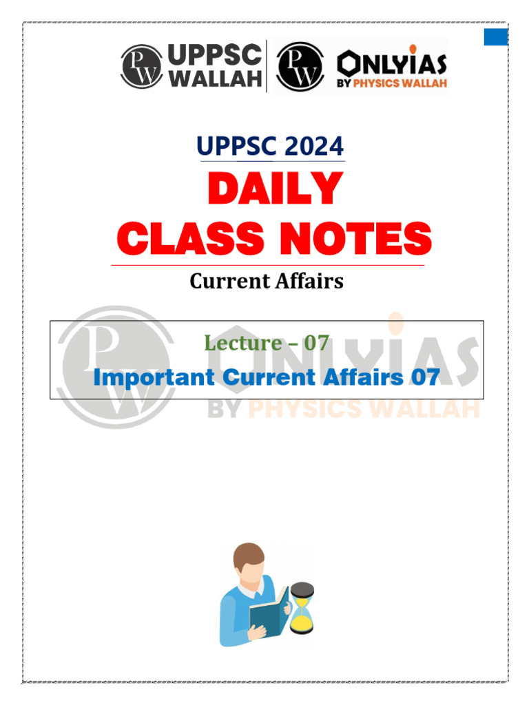 Important Current Affairs 07 - Daily Class Notes (English) | PDF | Turmeric