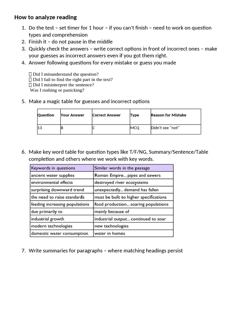 How To Analyze Reading | PDF