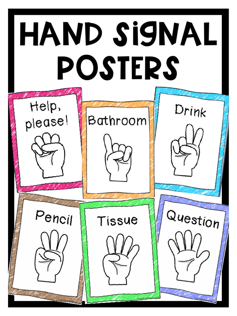 Hand Signal Posters FREEBIE | PDF