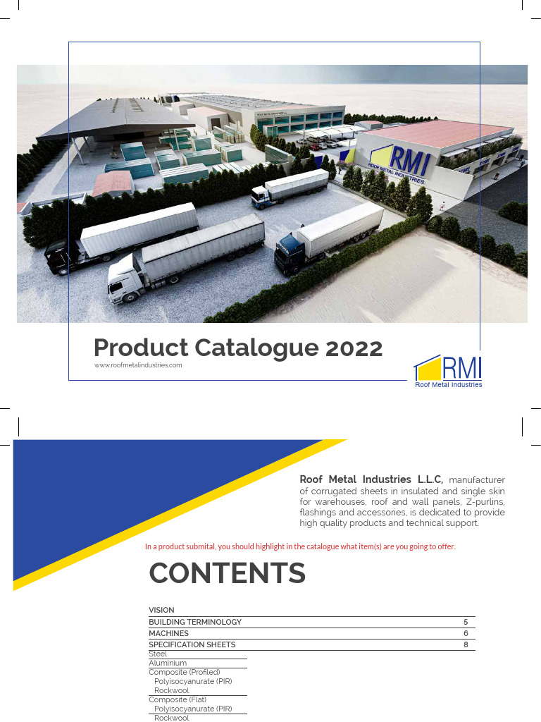 RMI Product Catalogue | PDF | Materials | Building Engineering