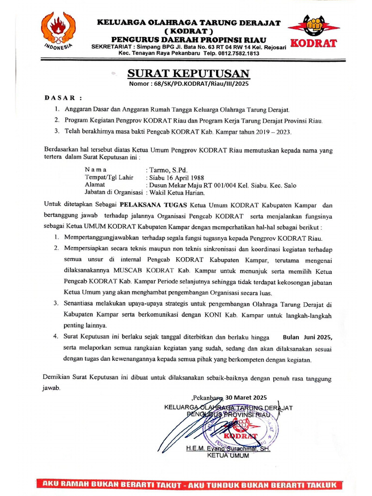 SK PLT TD 2025 | PDF