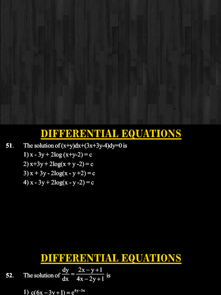 Differential Equations - 03 | PDF