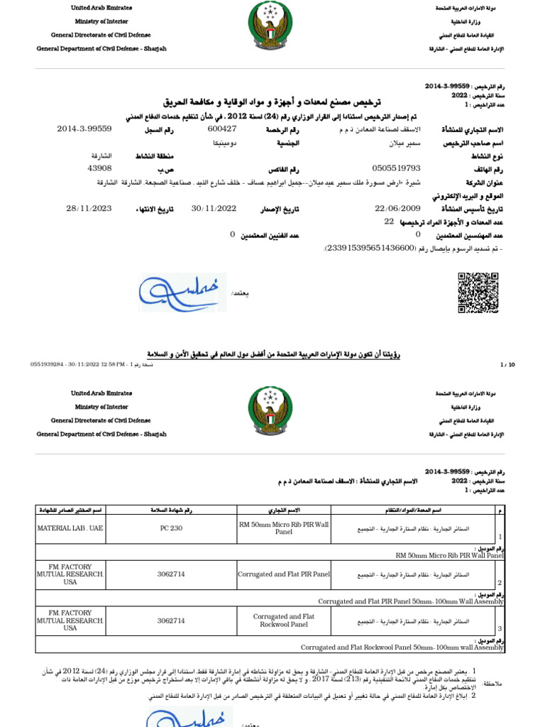 Fire Rating Certificate | PDF