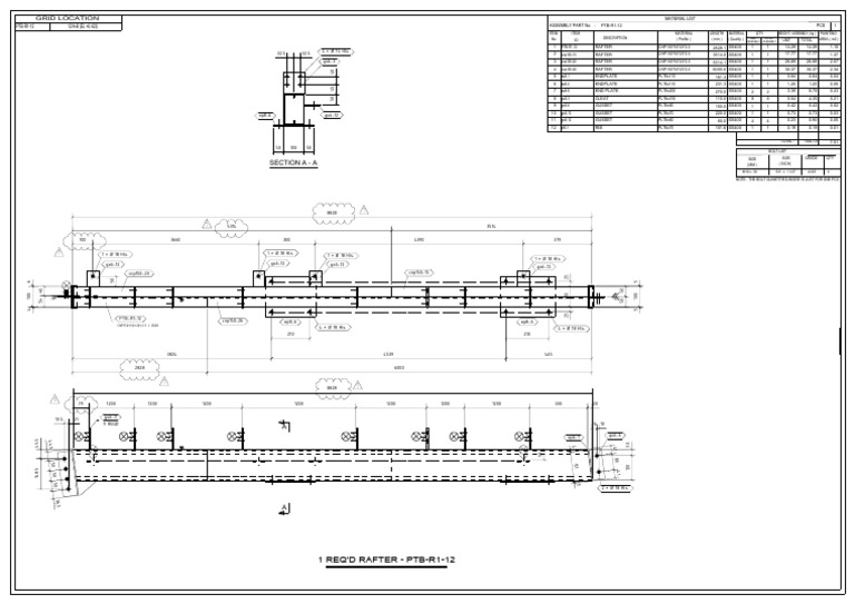 PTB-R1-12 (ASSEMBLY RAFTER - Rev-1) | PDF