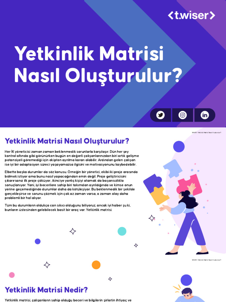 Yetkinlik Matrisi Nasil Olusturulur | PDF