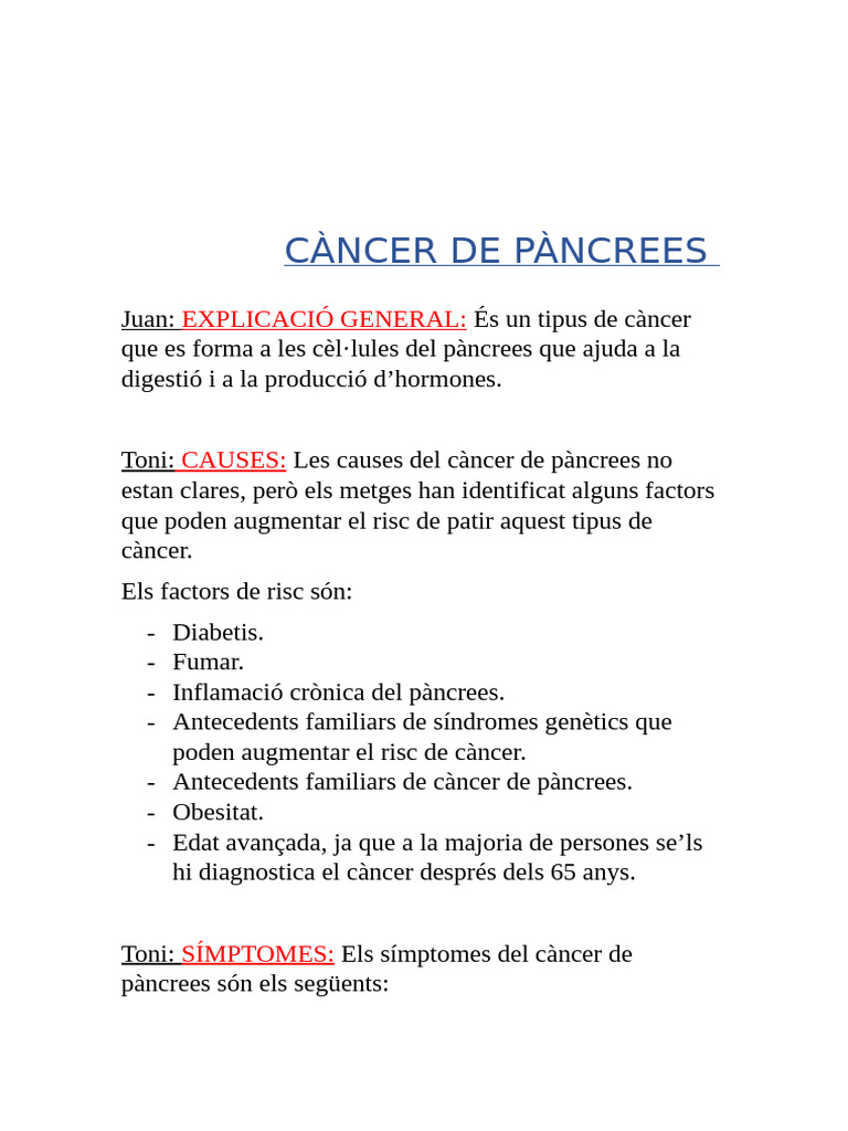 Cancer Pancreas | PDF